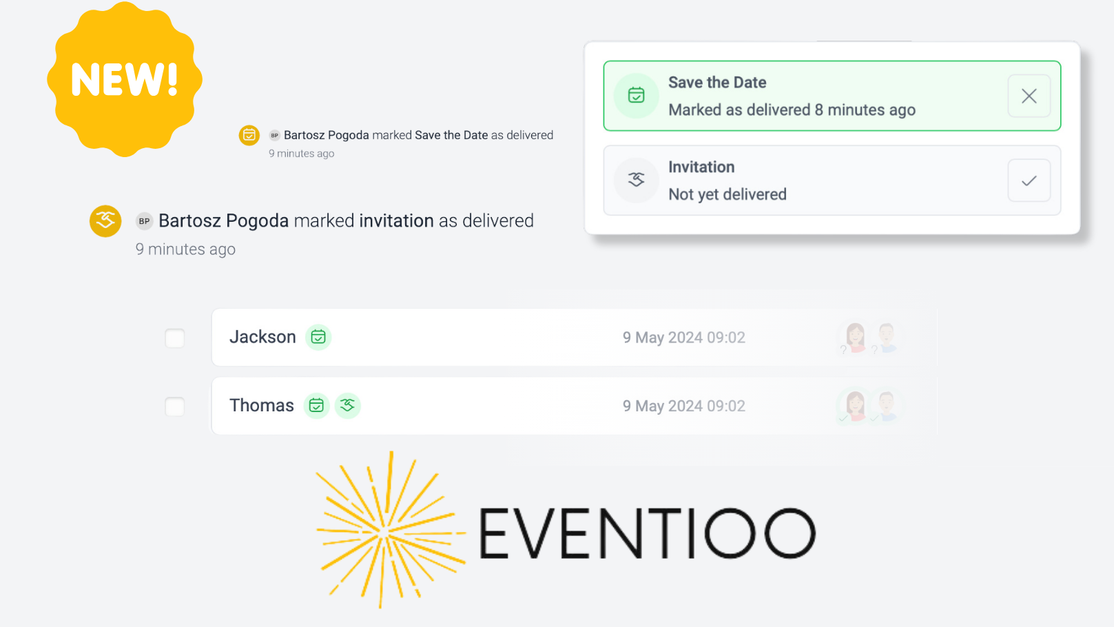 Update: Delivery tracking for Save the Date and invitations